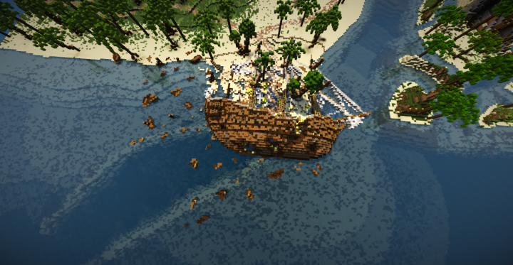 The wreck on the rocks Minecraft Map