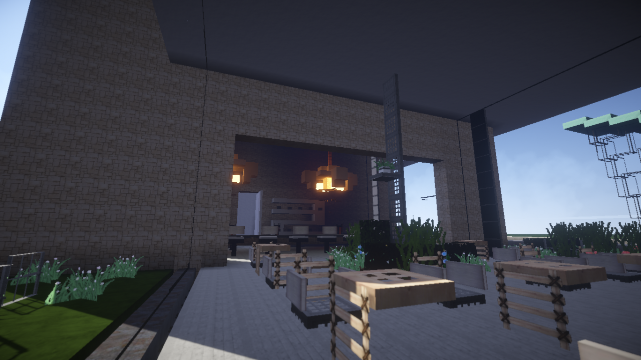 Beautiful Modern Italian Restaurant Minecraft Map