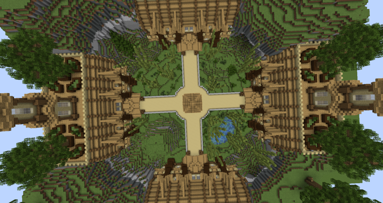 Simplistic Hub || 4 Portal Hub Minecraft Map