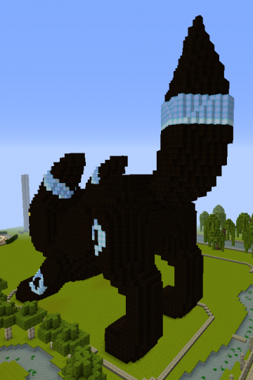 3D Eeveelution statues Minecraft Map