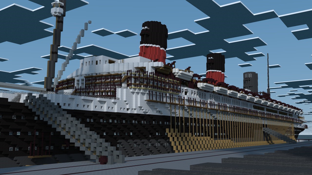 French ocean liner-SS Marseille (II) Minecraft Map