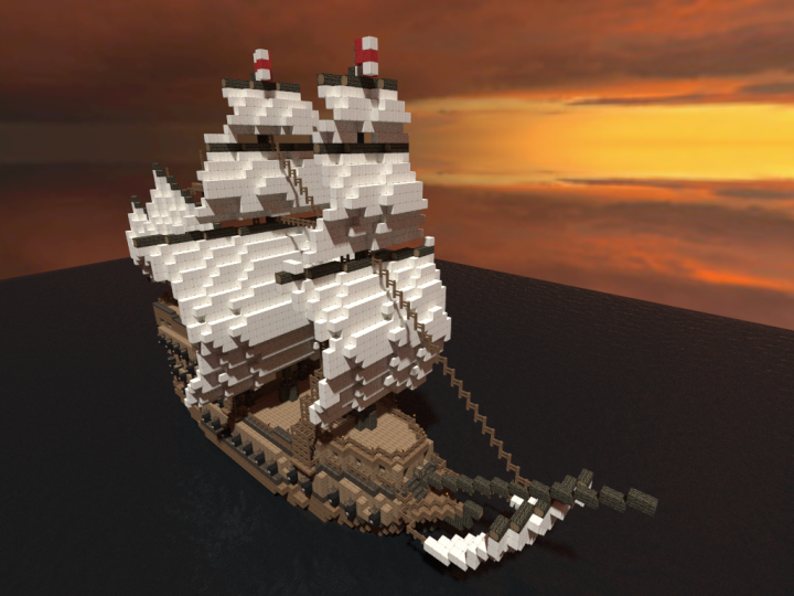 English Galleon Ship Minecraft Map