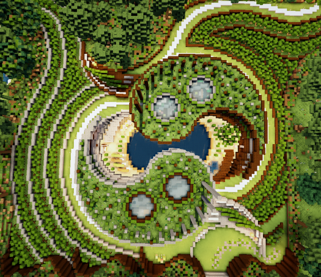 Yin and yang house modern project Minecraft Map