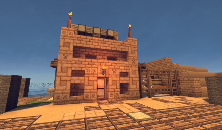 Desert Small Warehouse Minecraft Map