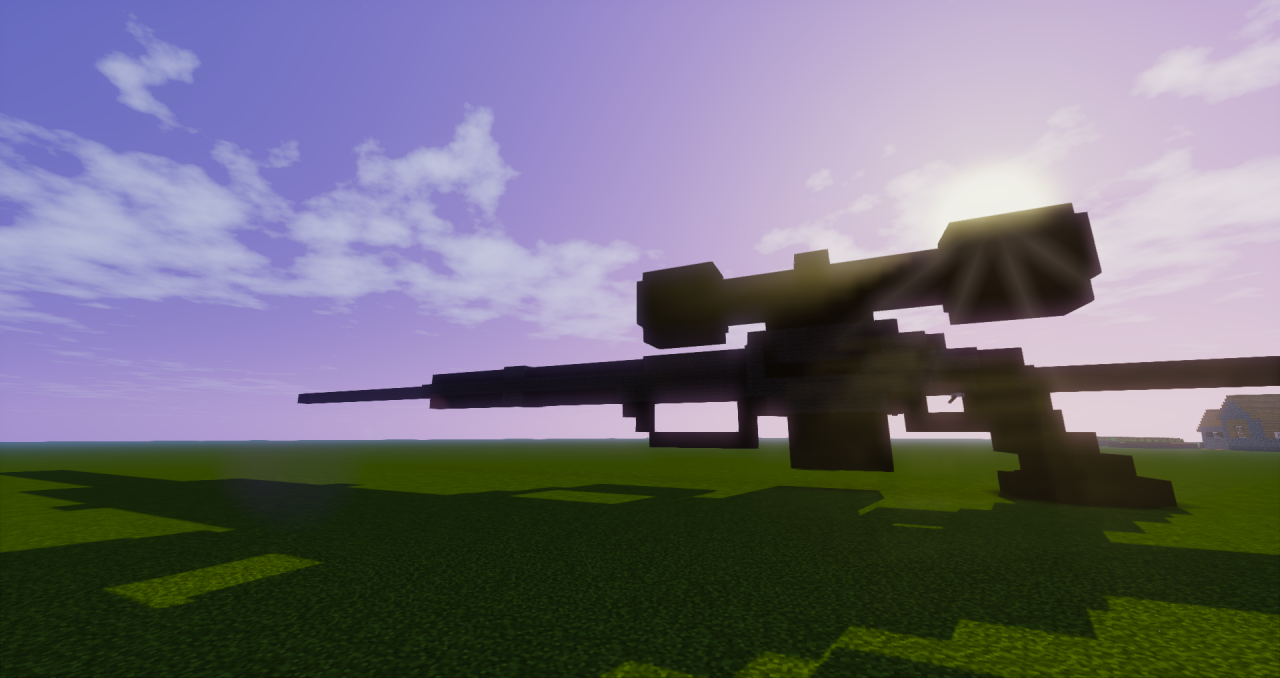 Minecraft MW2 (Modern Warfare 2) Sniper Rifle Models! Minecraft Map