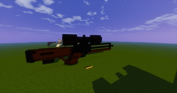 Minecraft MW2 (Modern Warfare 2) Sniper Rifle Models! Minecraft Project