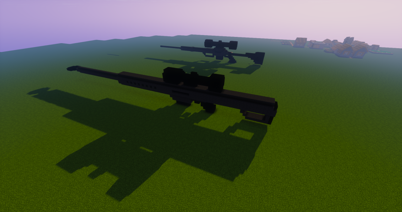 Minecraft MW2 (Modern Warfare 2) Sniper Rifle Models! Minecraft Map