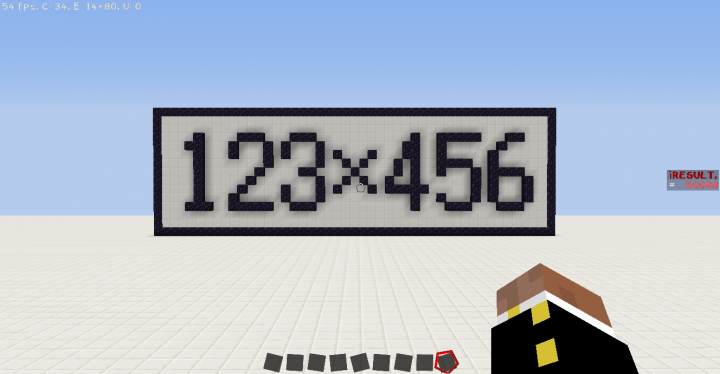 Calculator with Command Blocks and Sctructure Blocks 1.10 Minecraft Map