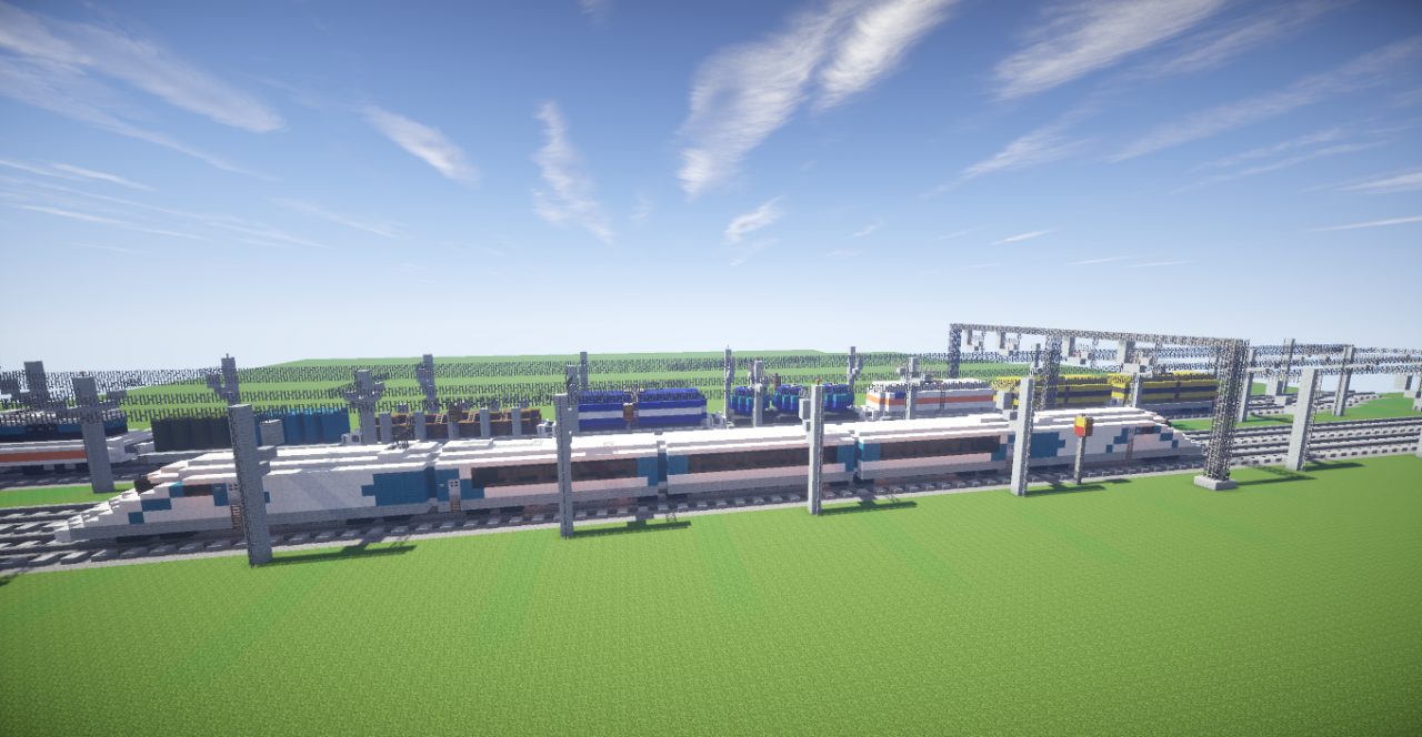 EMD SD40 & TGV Thalys Minecraft Map