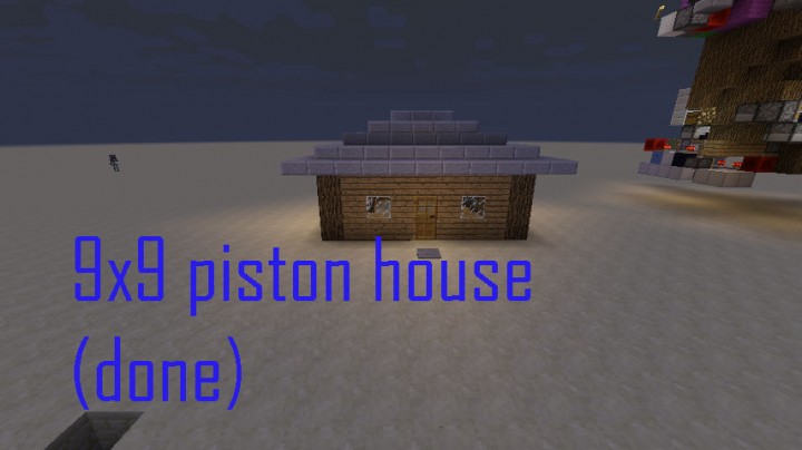 9x9 piston house Minecraft Map