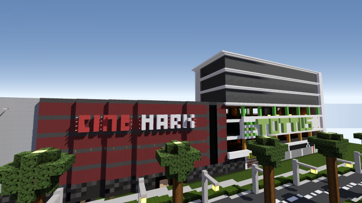Open Plaza Modern shopping center Minecraft Map