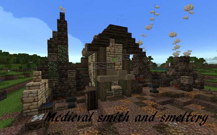 Medieval smith and smeltery Minecraft Map