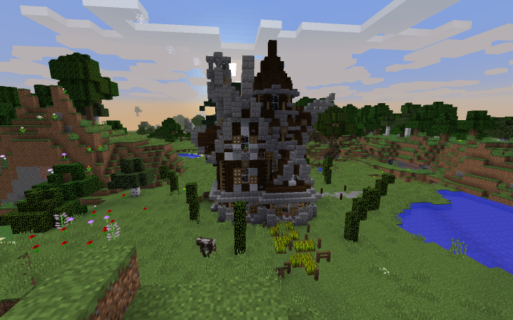 Dark Themed House Minecraft Map