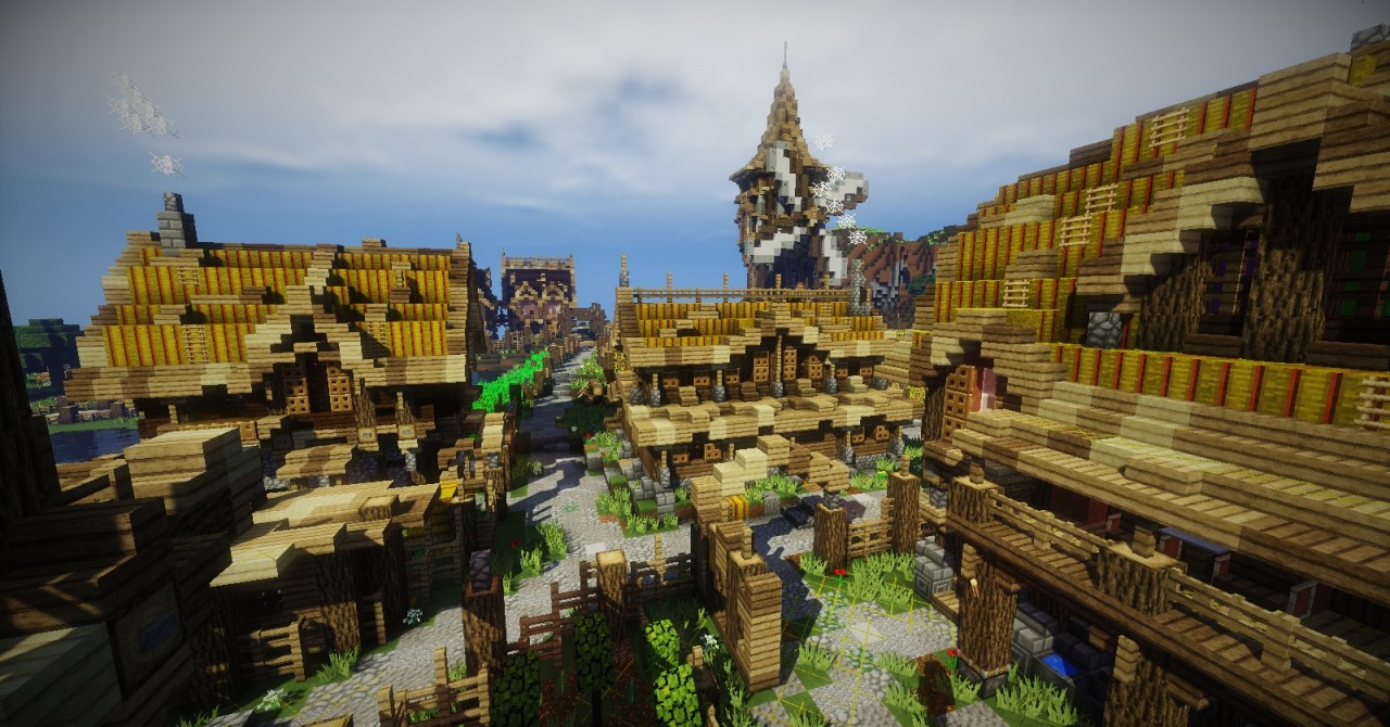 Farming village in the vicinity of Riverton Minecraft Map
