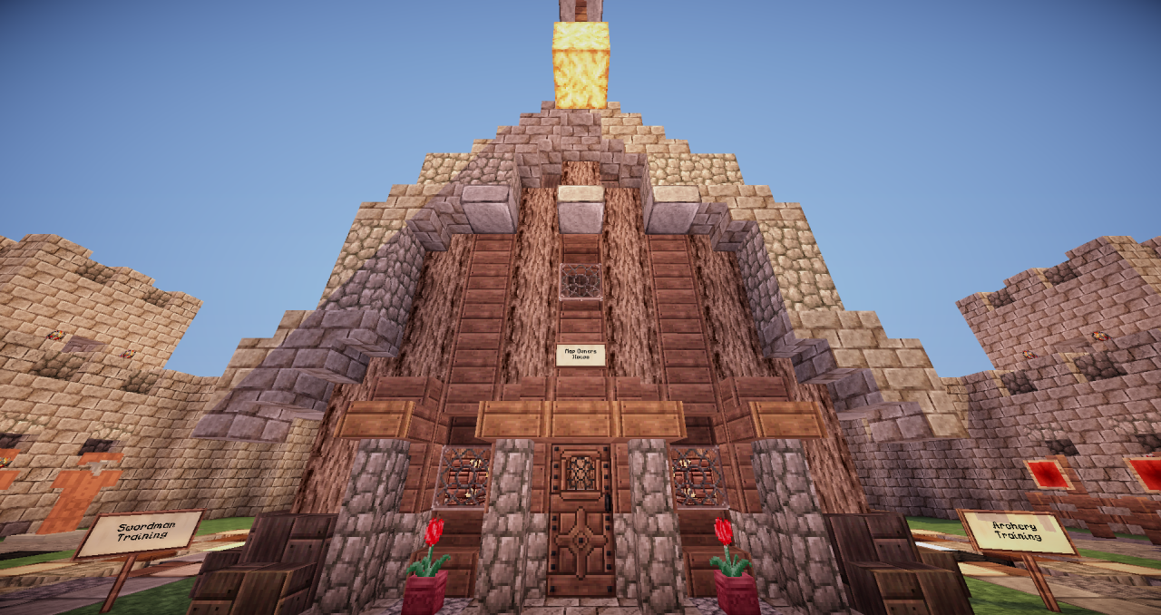 Small Town/Castle Medieval Build Minecraft Map