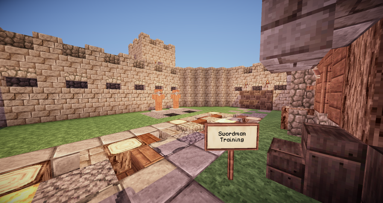 Small Town/Castle Medieval Build Minecraft Map