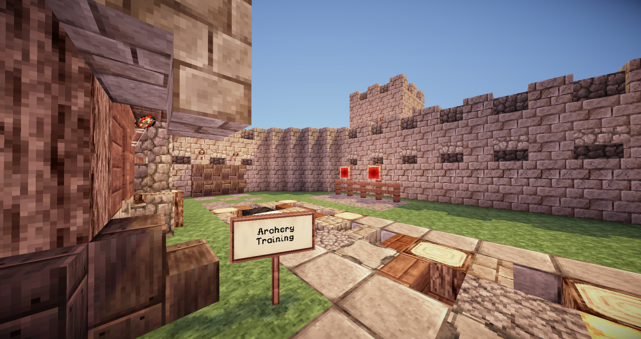 Small Town/Castle Medieval Build Minecraft Map