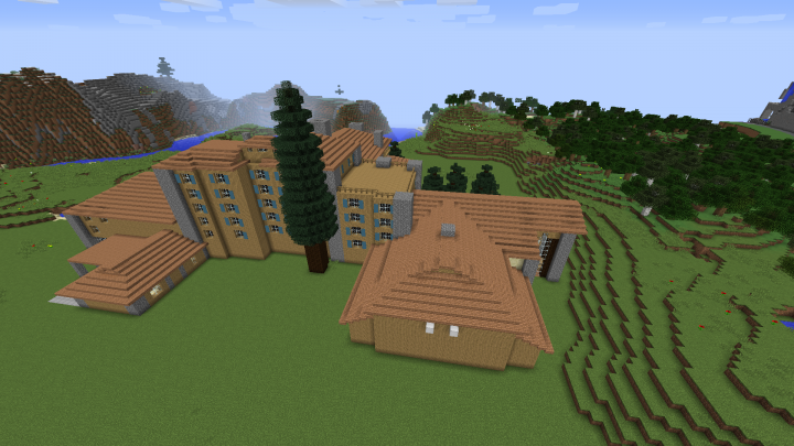 Ahwahnee Hotel: Yosemite National Park Minecraft Map