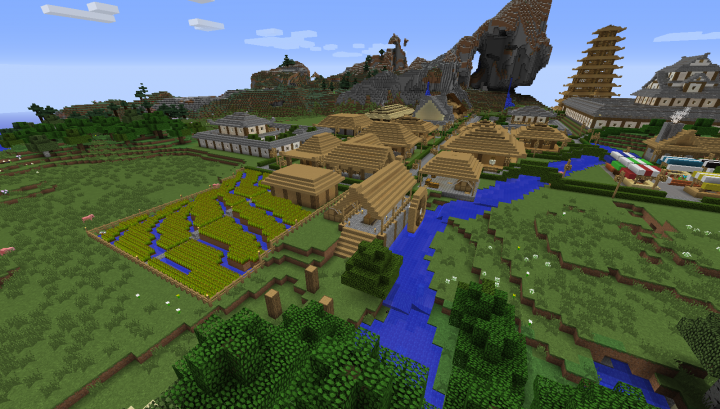 Japanese Town Minecraft Map