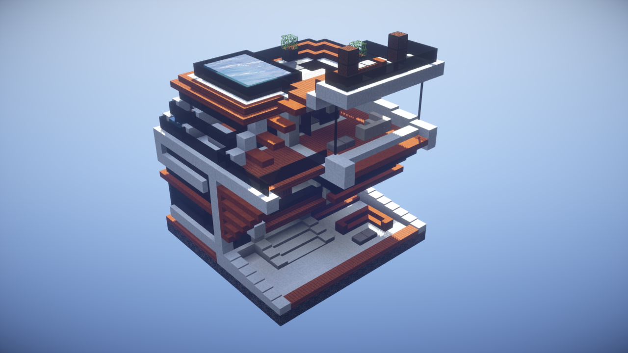 CHUNK CHALLENGE - Modern House - Run_slowly Minecraft Map