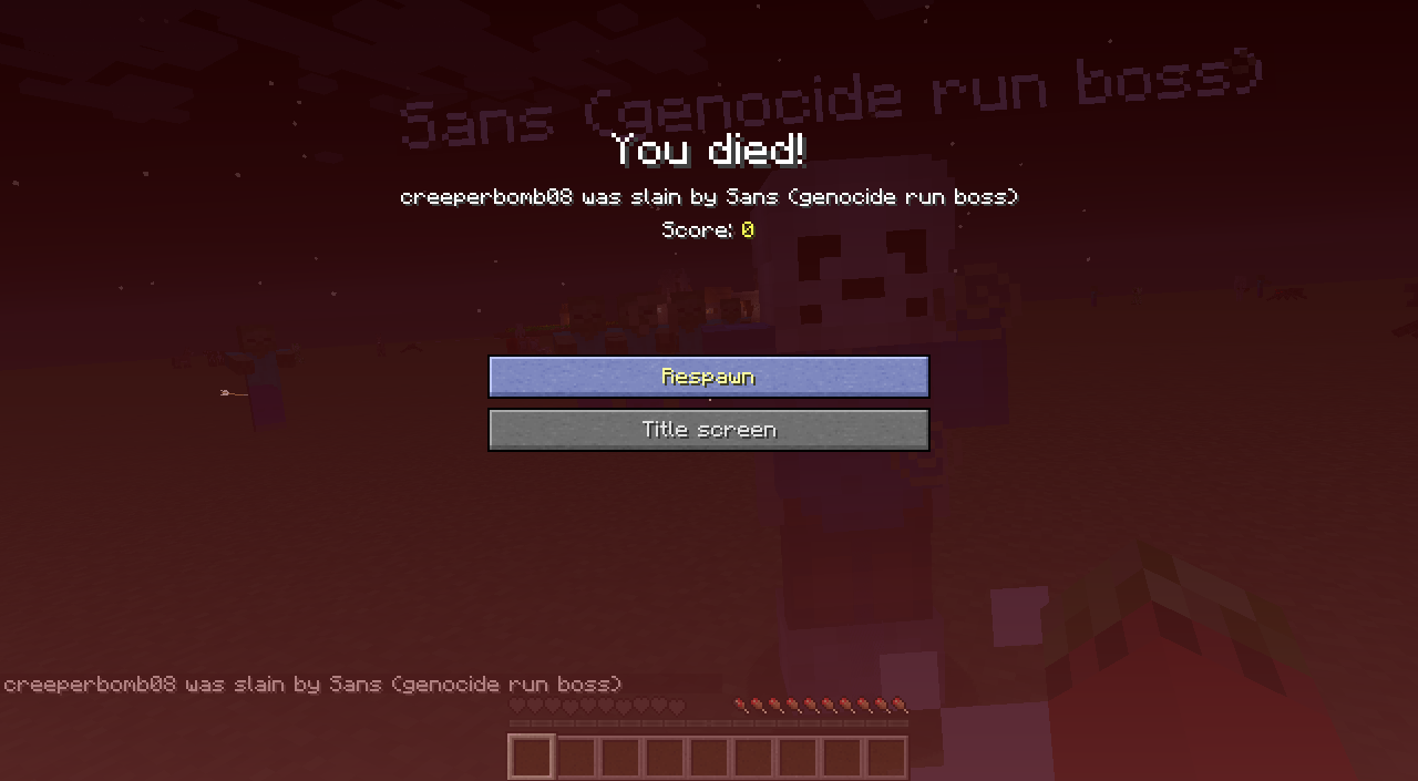 Sans Genocide BOSS COMMAND!!!!! 1.9 only!!! Minecraft Map