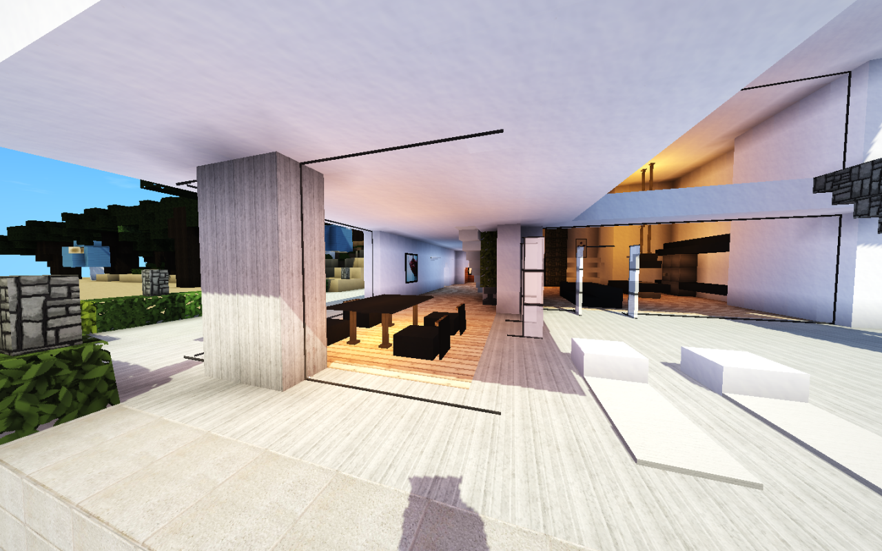 Modern Beachfront House Minecraft Map