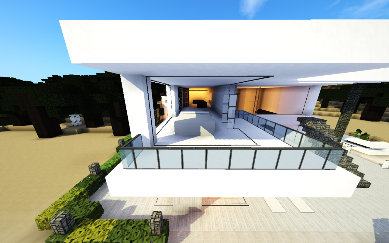 Modern Beachfront House Minecraft Map
