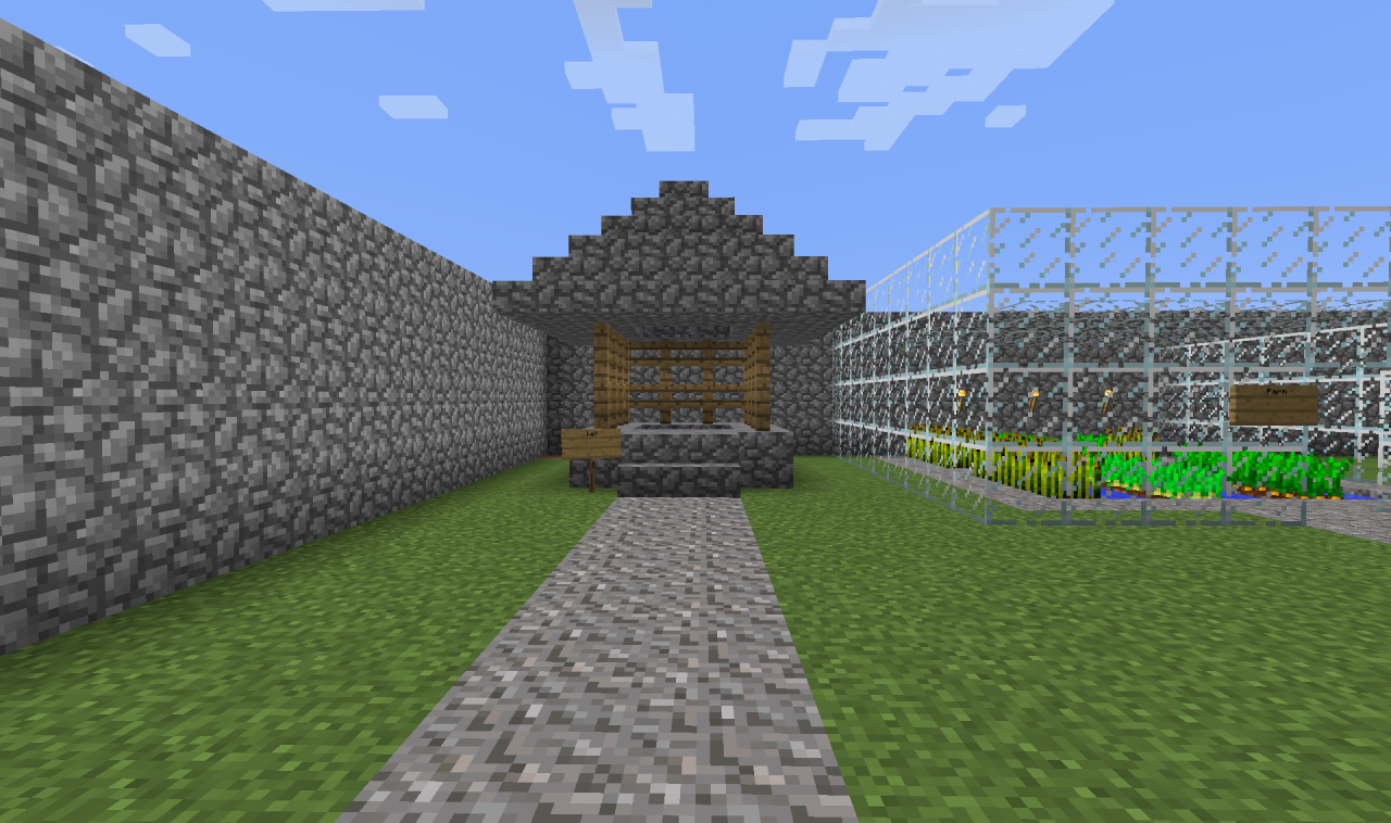 Rough Draft of town Minecraft Map