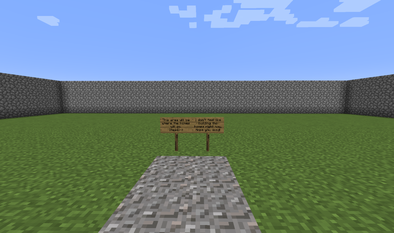 Rough Draft of town Minecraft Map