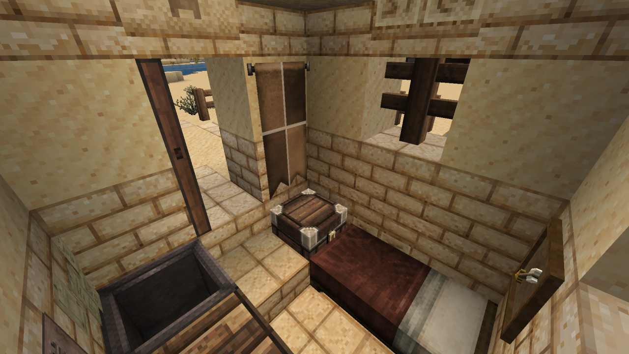 5x5 Detailed Desert house /w Tutorial Minecraft Map