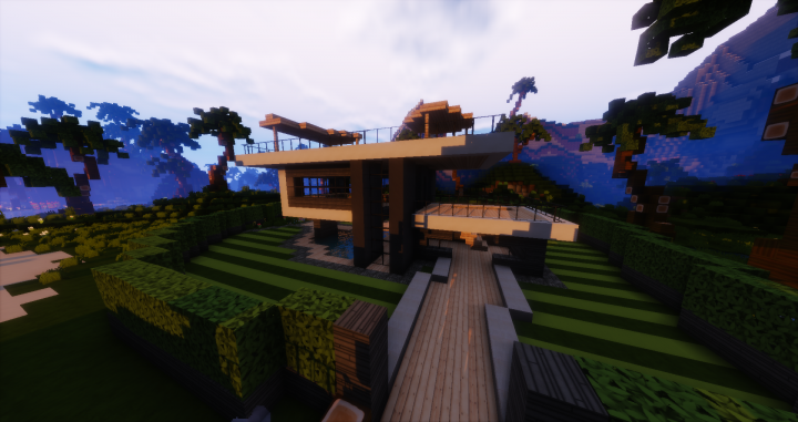 Tropical House (With a yacht) Minecraft Map