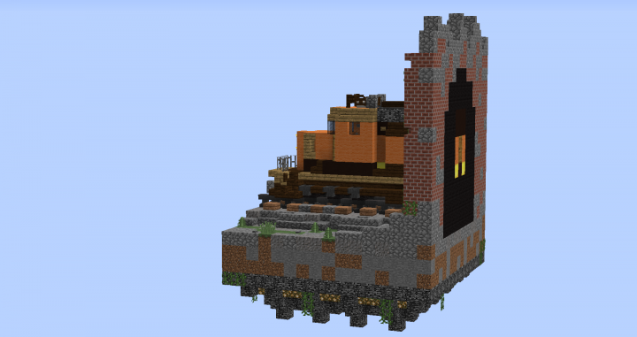 Light At Last - Bnsf Train - Chunk Challenge Minecraft Map