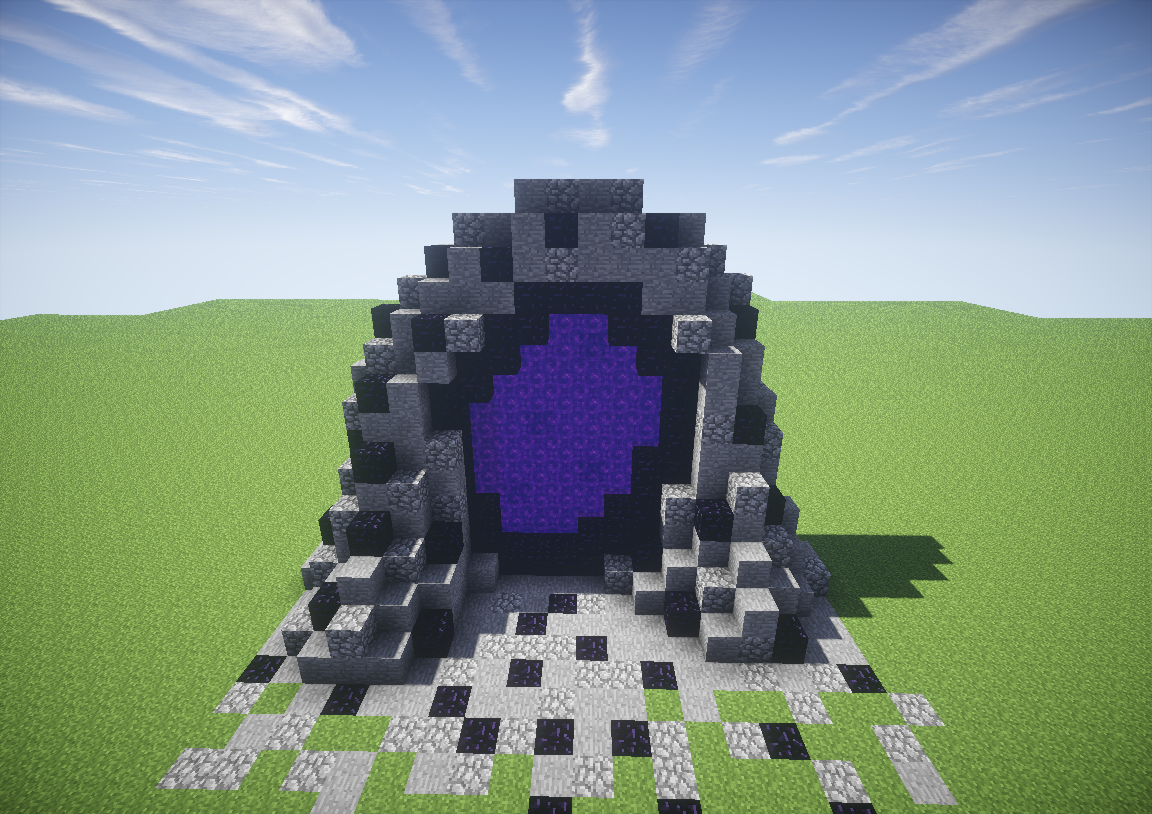 The Rock Portal Custom Nether Portal Minecraft Map