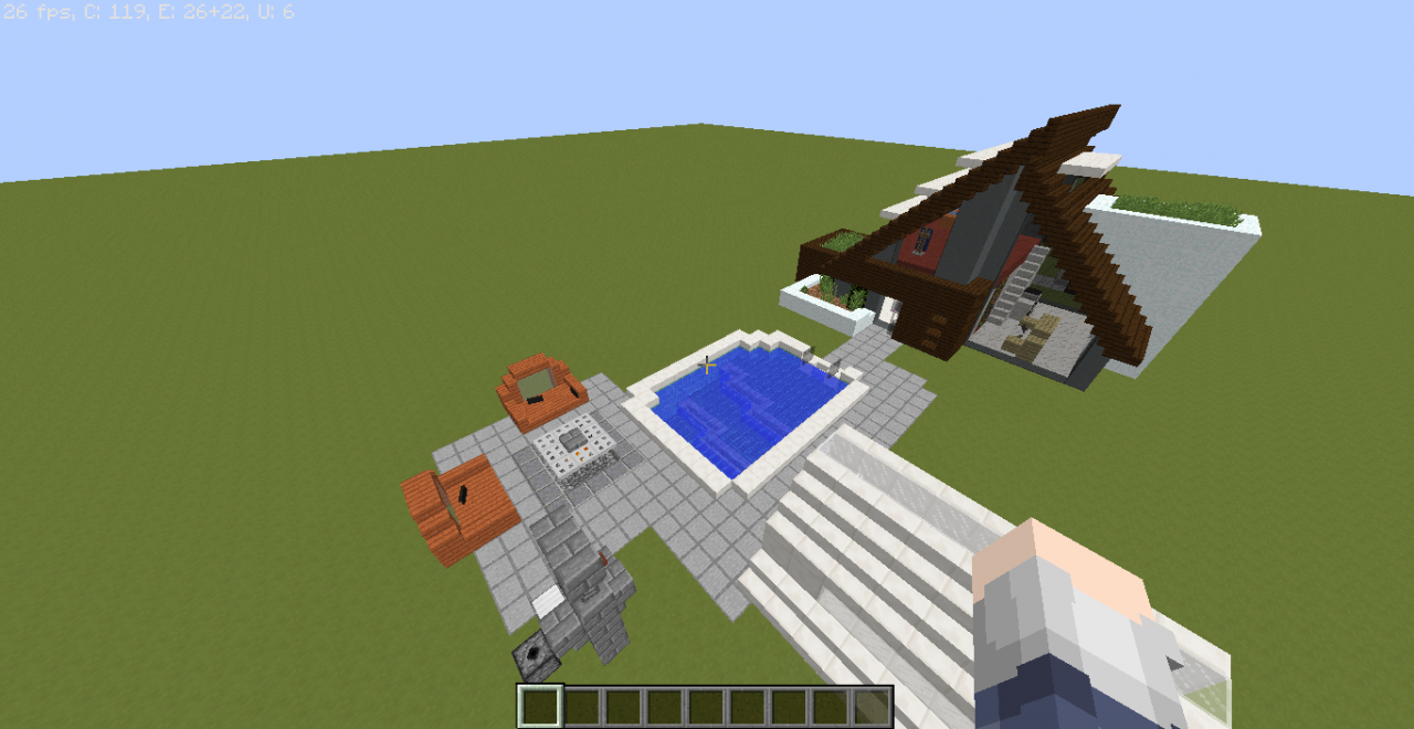 A-Frame House (OUTSIDE UPDATE!) Minecraft Map