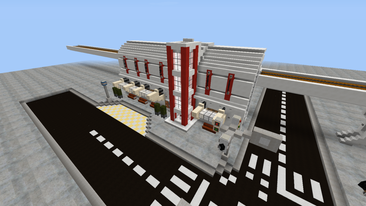 Bus and Train Terminal Minecraft Map