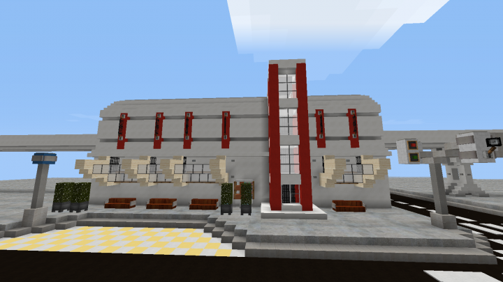 Bus and Train Terminal Minecraft Map