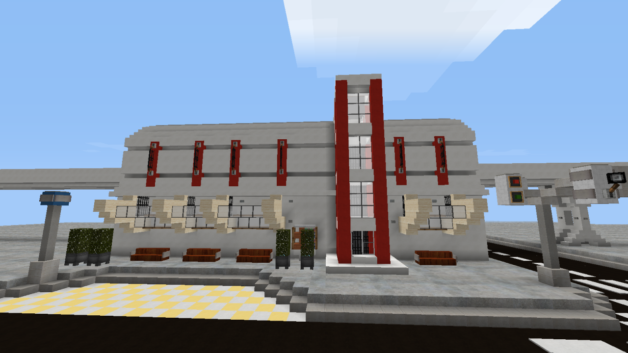 Bus and Train Terminal Minecraft Map