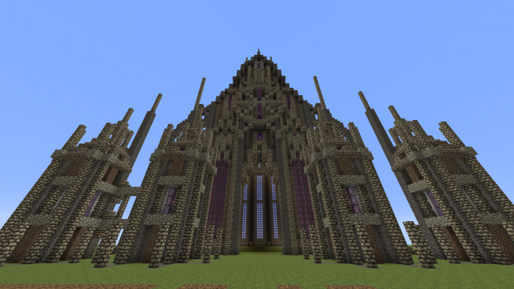 Gothic building (Dimensions: x55,y62,z73) Minecraft Map