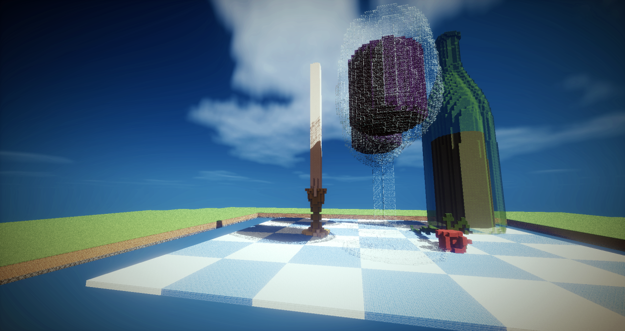 A picnic with wine. Minecraft Map