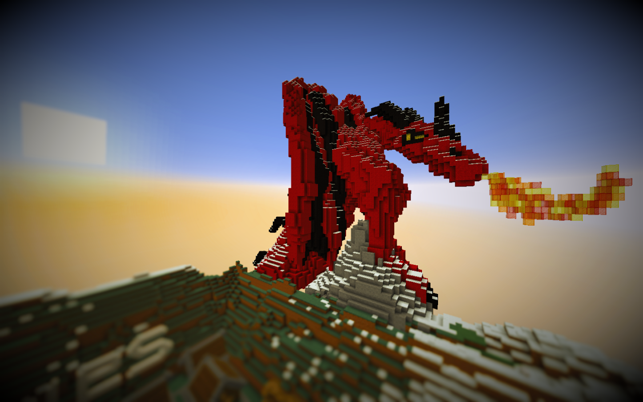 My first Two Dragon's I ever Built! Minecraft Map