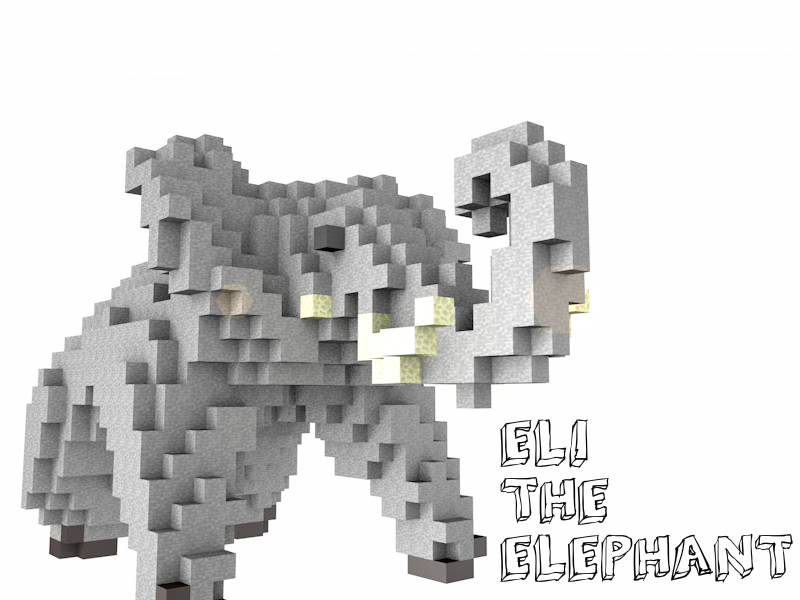 Minecraft Elephant Statue