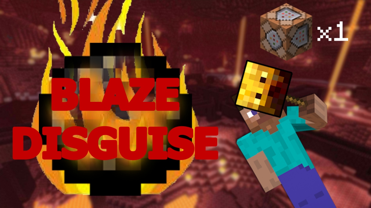 Blaze Disguise Machine [in Vanilla Minecraft 1 9 1 10 ] Only One Commandblock Minecraft Map