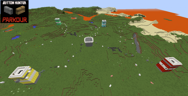 {HARDEST PARKOUR MAP EVER?} Button Hunter Parkour Version 1.1 [4000+ Downloads!] Minecraft Map