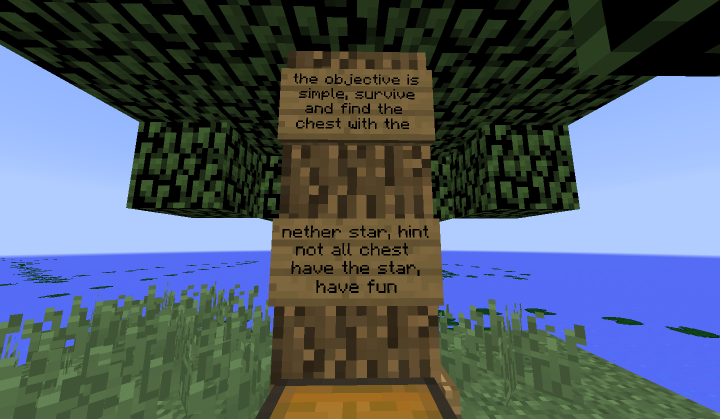 survival island (OBJECTIVE) Minecraft Project