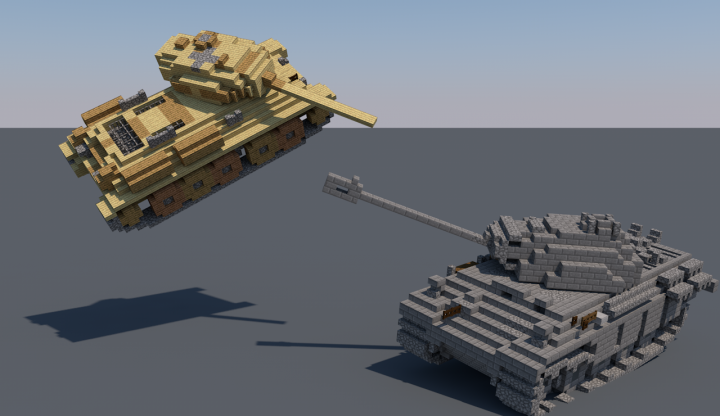 Soviet Medium tank T-34-85 Minecraft Map