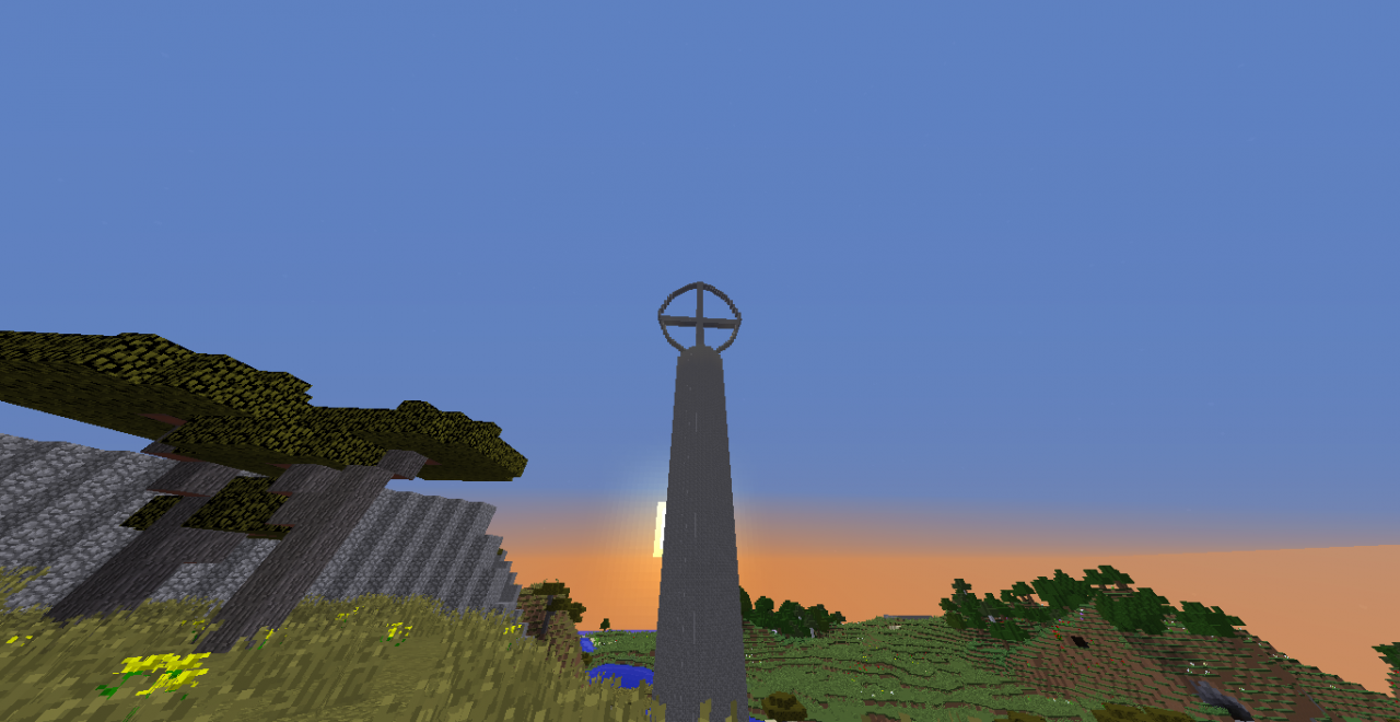 Upside down cross, 50/50 IN width, Highet is 250 Minecraft Map