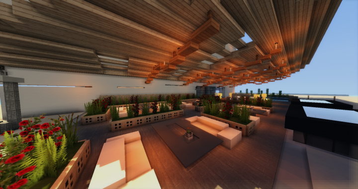 Modern hotel on the beach Minecraft Map