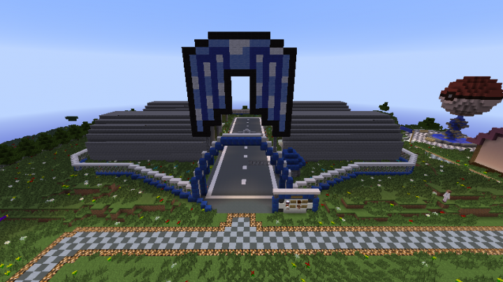 Flying Gym for a Pixelmon Server Minecraft Map