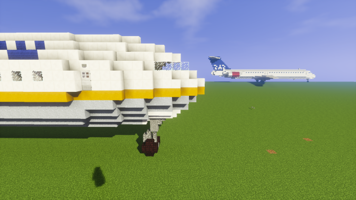 Boeing 767-400ER United Airlines + Ground Services Minecraft Map