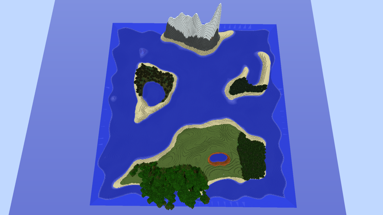 Island Chain Custom Survival World - MULTIPLE BIOMES 1.8-1.10 Minecraft Map